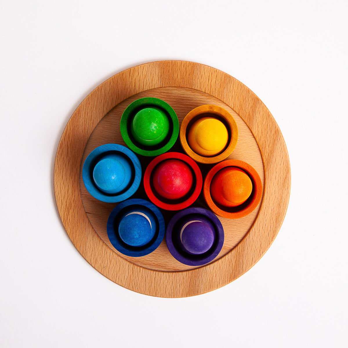 Grimms Wooden Rainbow Seven Friends in Bowls – The Acorn Store