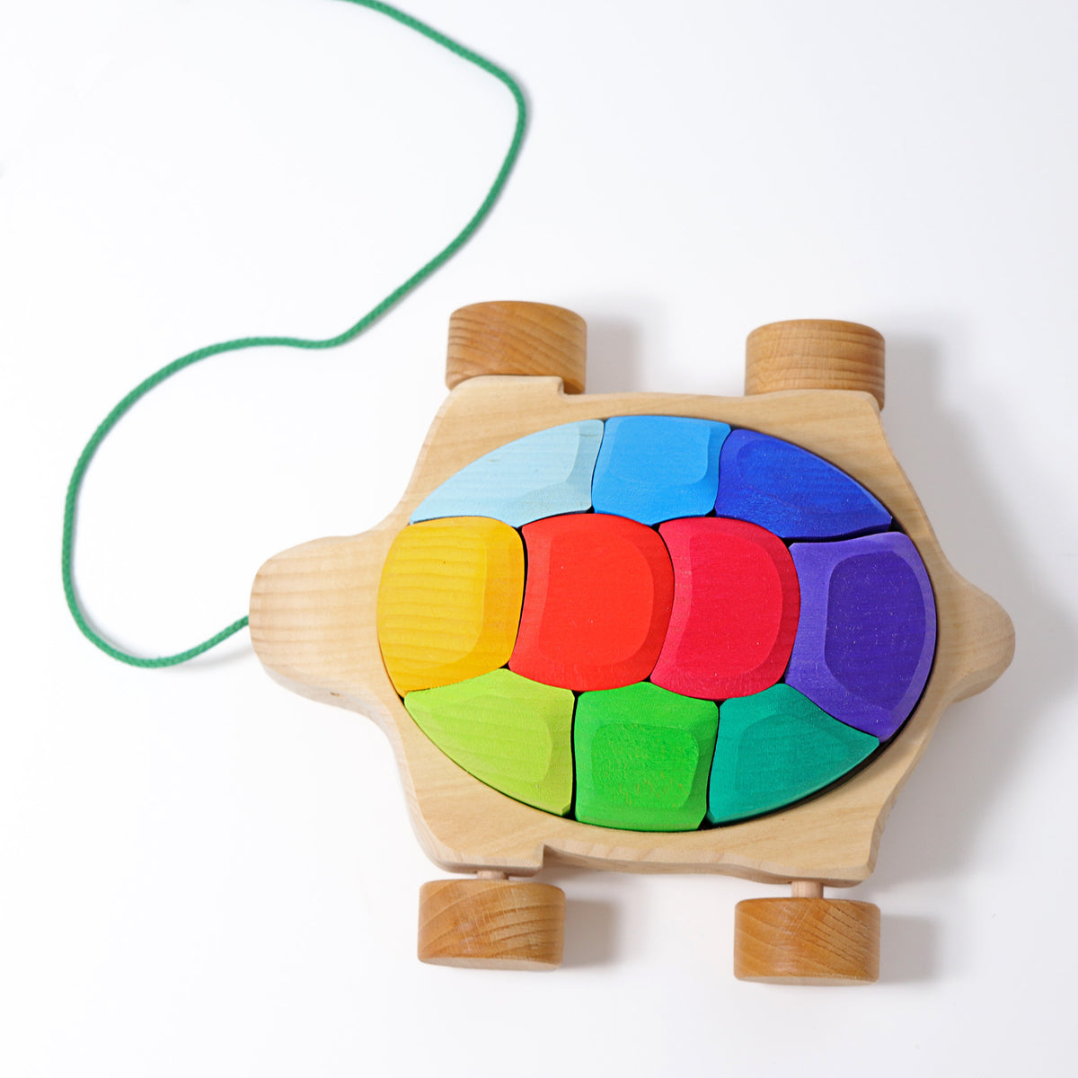 Grimms Wooden Rainbow Turtle Pull Toy – The Acorn Store