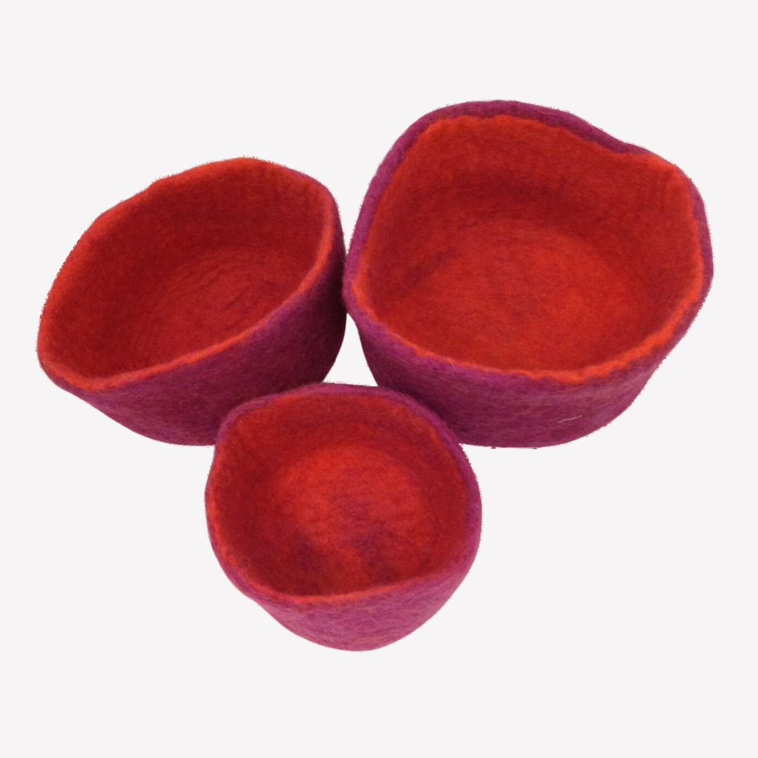 Red Nested Bowls - 3 Pieces – The Acorn Store