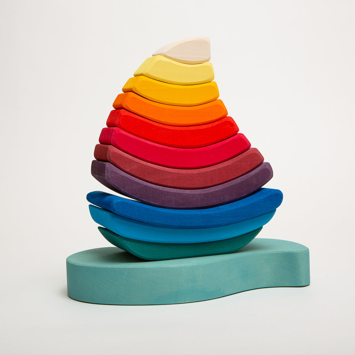 Grimms Wooden Colorful Boat Stacking Tower – The Acorn Store